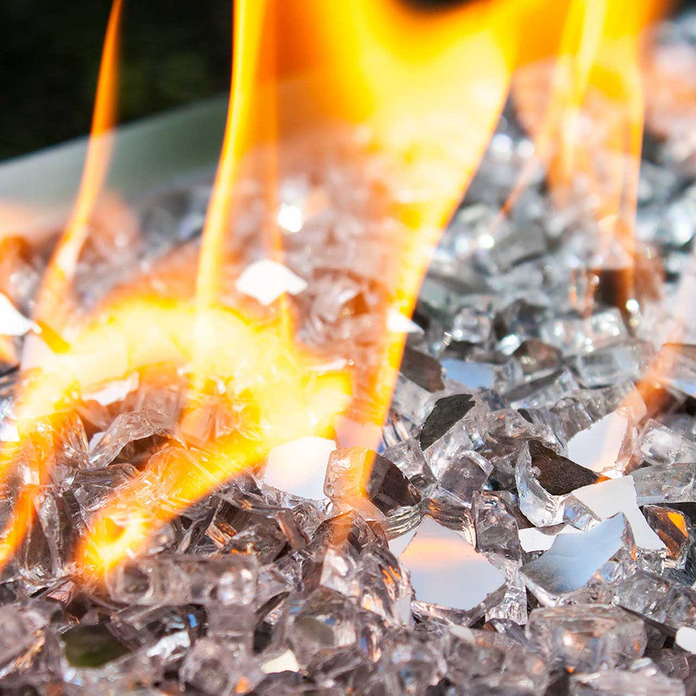 Tempered Fire Glass - 1/2" Diamond Starlight Reflective - 10 lb. Jar ...